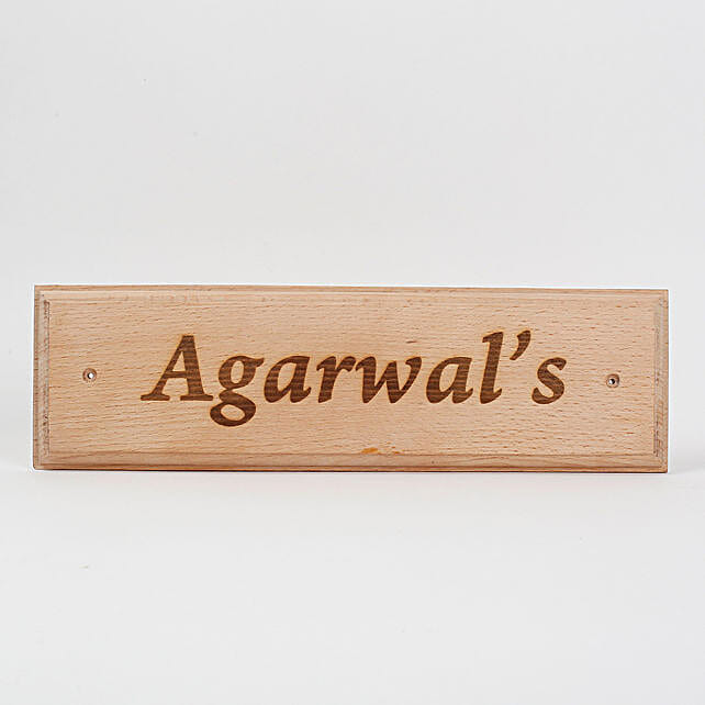 Buy/Send Personalised Engraved Wooden Name Plate Online- FNP