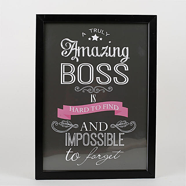 Buy/Send Amazing Boss Acrylic Frame Black Online- FNP