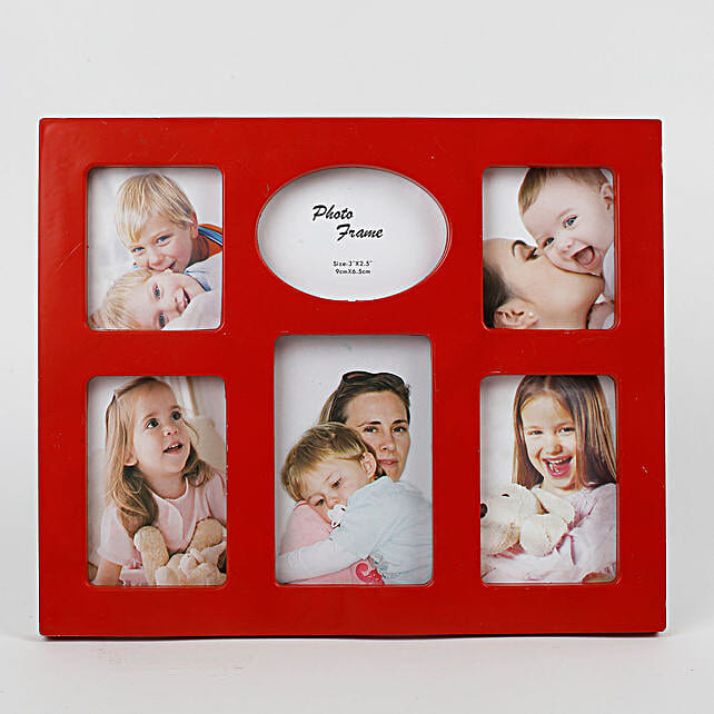 Buy/Send Personalised Red Photo Frame Online- FNP