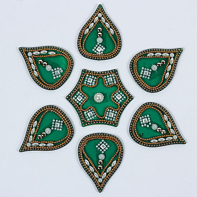 Buy/Send Beautiful Green Rangoli Design- Ready To Use Online- FNP