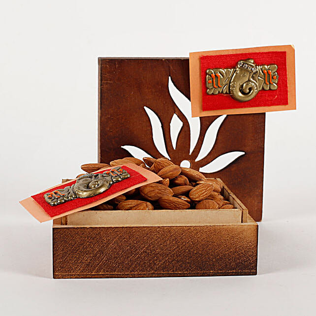 Buy/Send Wooden Box of Almonds Online- FNP
