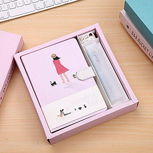 Buy/Send 365 Bucket List Gift Box Pink Online- FNP
