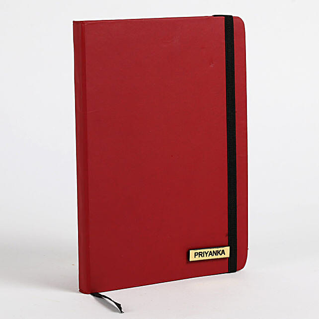 Buy/Send Personalized Maroon Notebook Online- FNP