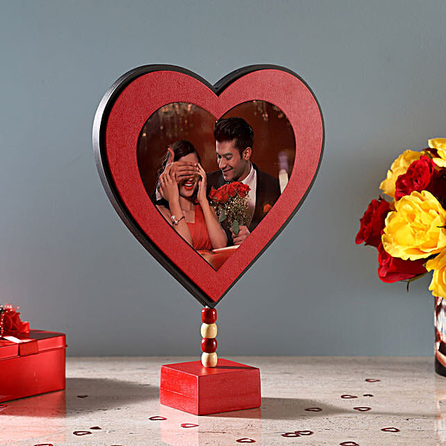 Buy/Send Big Red Heart Personalised Frame Online- FNP