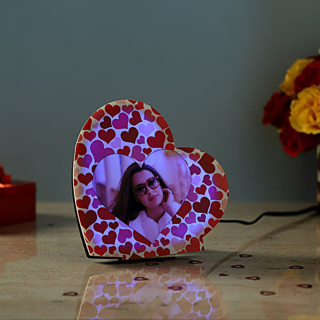 Buy/Send Personalised LED Heart Lamp Online- FNP