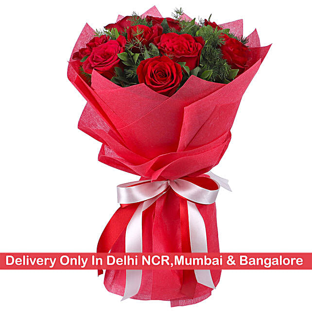 Buy/Send Long Lasting Red Roses Bouquet Online- FNP