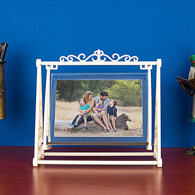 Buy/Send White Swing Table Top Photo Frame Online- FNP