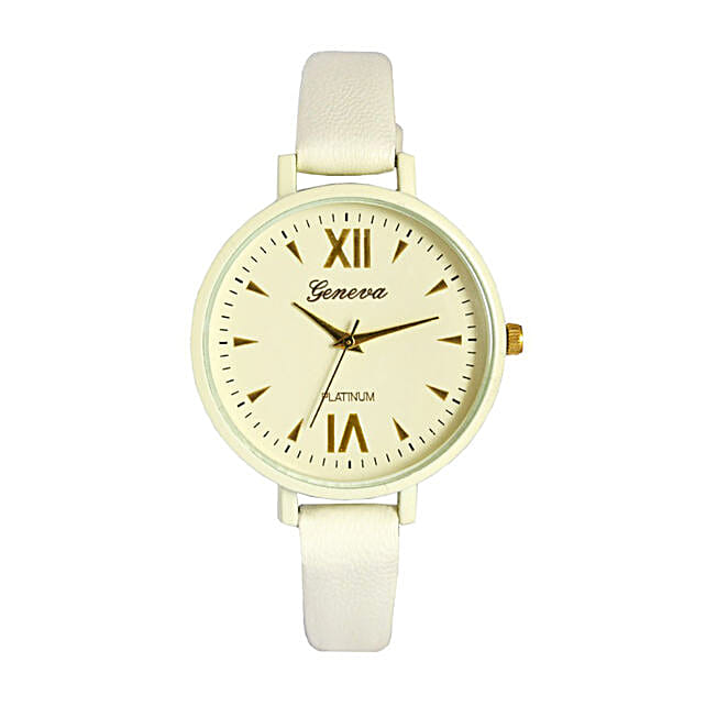 Buy/Send Sleek Beige Watch Online- FNP