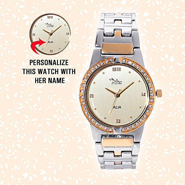 Buy/Send Personalised Trendy Golden & Silver Watch Online- FNP