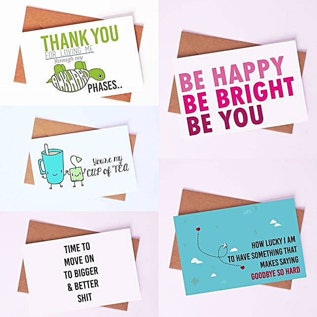Buy/Send Pack of Cheerful Greeting Cards Online- FNP