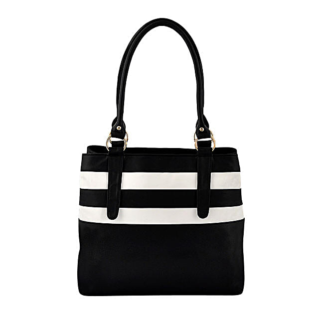 Buy/Send LaFille Black Handbag Online- FNP