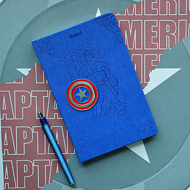 Buy/Send Personalised Captain America Notebook Online- FNP