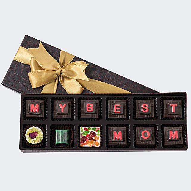 Buy/Send My Best Mom Chocolate Box- 12 Pcs Online- FNP