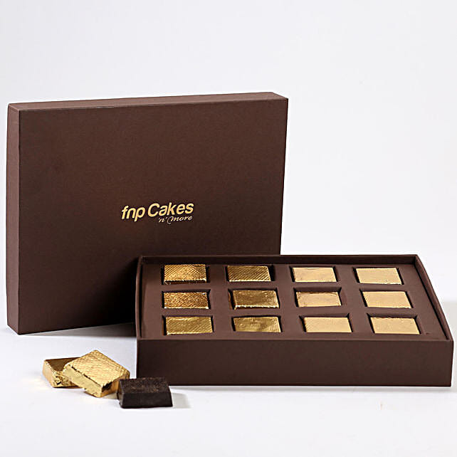 Buy/Send 12 Square Chocolates in FNP Signature Box Online- FNP