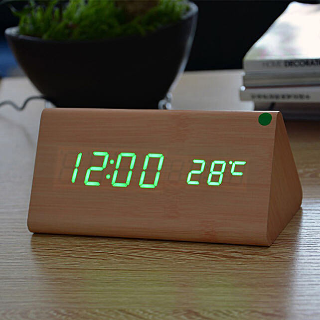 Buy/Send LED Wooden Clock Online- FNP