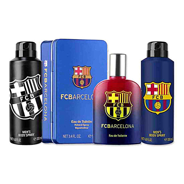 Buy/Send Football Club Barcelona Perfume & Deo Gift Set Online- FNP
