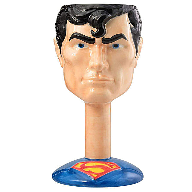 Buy/Send Superman's Face Goblet Glass Online- FNP