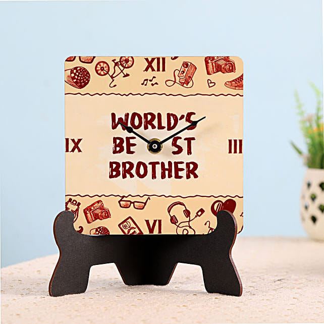 Buy/Send World's Best Brother Table Clock Online- FNP