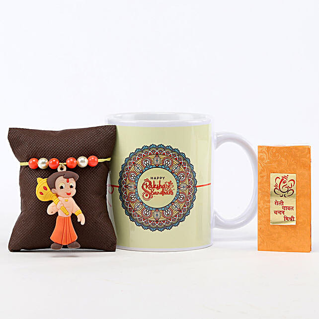 Buy/Send Printed Rakhi Mug & Chhota Bheem Rakhi Online- FNP