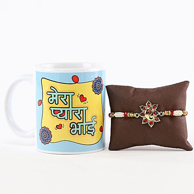 Buy/Send Pyara Bhai Mug & Metal Ganesha Rakhi Online- FNP