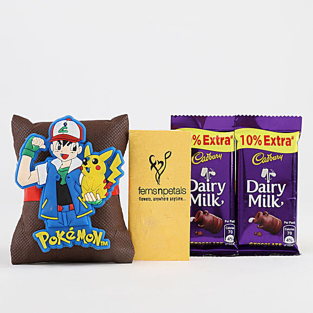 Buy/Send Pokemon Rakhi & Dairy Milk Online- FNP