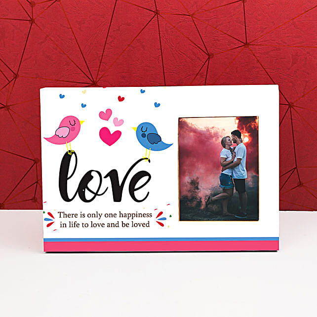 Buy/Send Personalised Love Birds Photo Frame Online- FNP