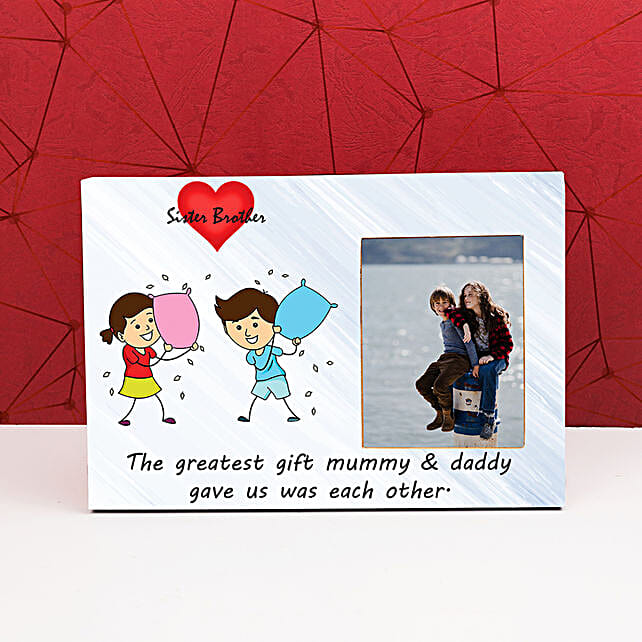 Buy/Send Personalised Sister & Brother Photo Frame Online- FNP