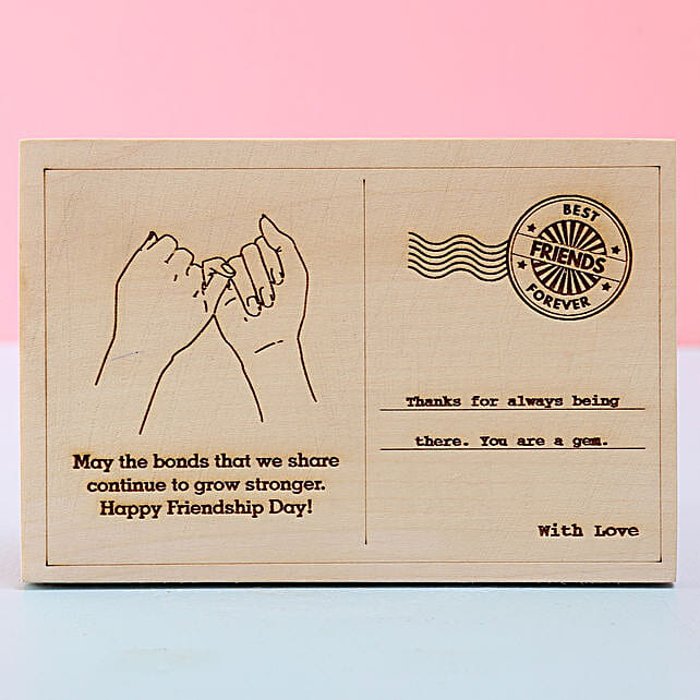 Buy/Send Friendship Day Engraved Postcard Online- FNP