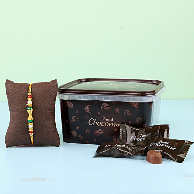 Buy/Send Amul Choco Minis With Designer Rakhi Online- FNP