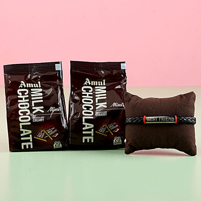 Buy/Send Amul Chocolates & Friendship Band Online- FNP
