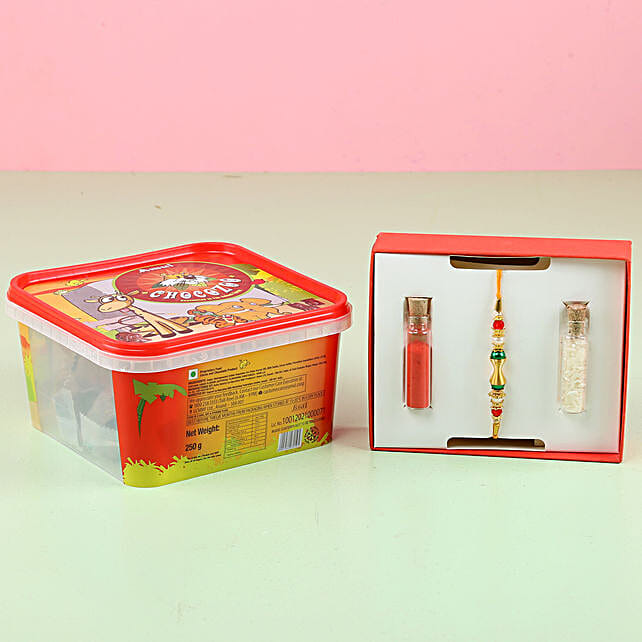 Buy/Send Designer Rakhi & Amul Chocozoo Online- FNP