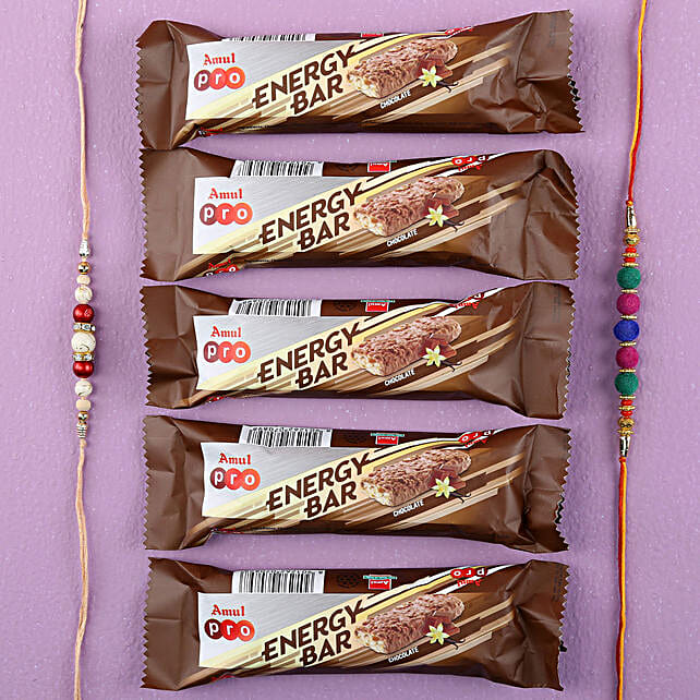 Buy/Send Rakhi Set & Amul Energy Bars Online- FNP