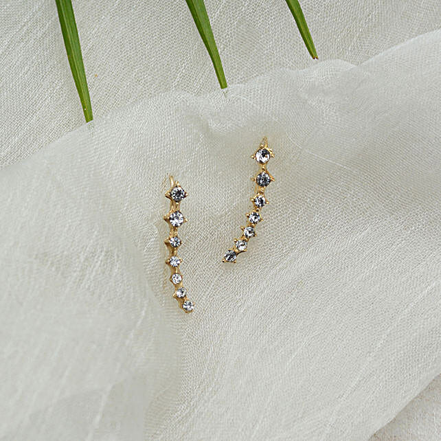 Buy/Send Gold Crystal Ear Crawlers Online- FNP