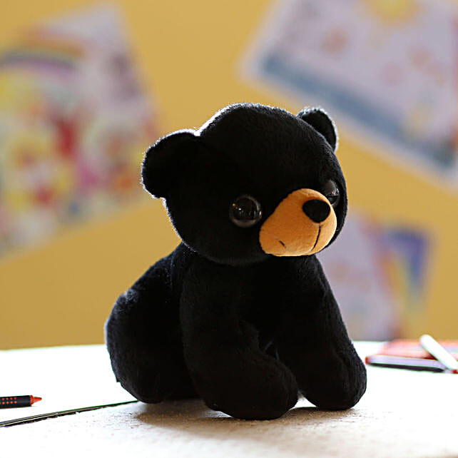 Buy/Send Adorable Black Dog Soft Toy Online- FNP