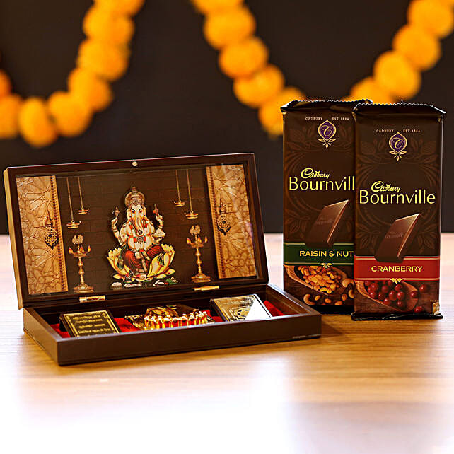 Buy/Send Lord Ganesha Pooja Box & Bournville Online- FNP