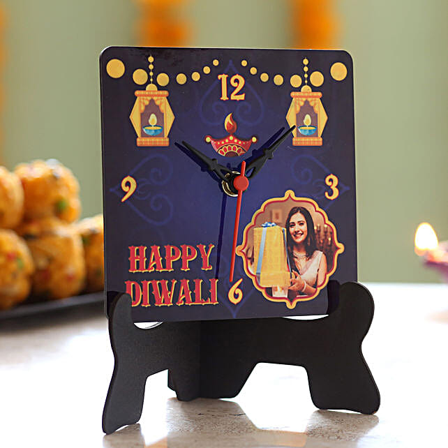 Buy/Send Personalised Picture Diwali Table Clock Online- FNP