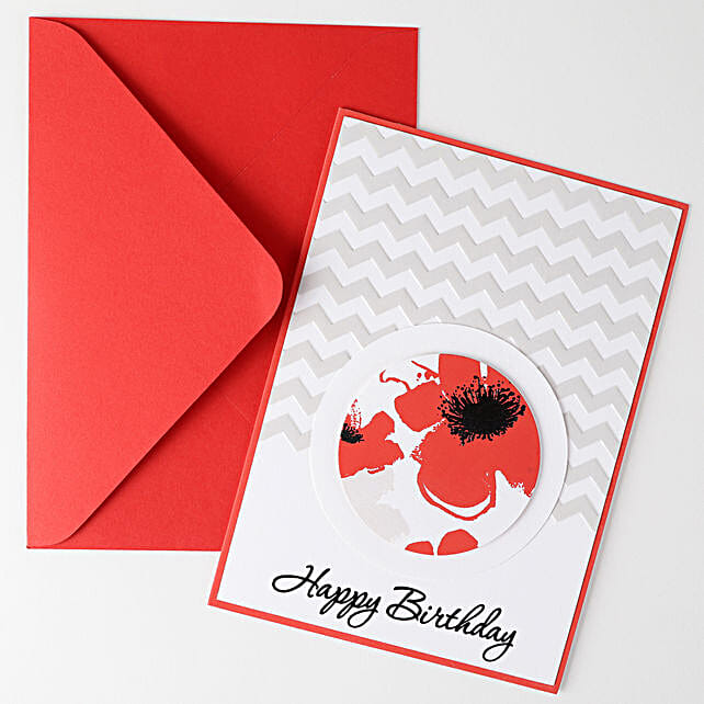 Buy/Send Floral Effect Greeting Card Online- FNP