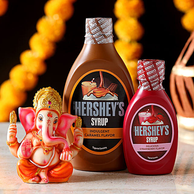 Buy/Send Lord Ganesha Idol & Hershey's Syrup Online- FNP