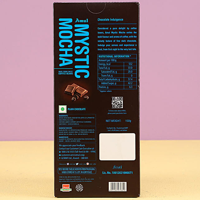 Buy/Send Delicious Amul Chocolate Bars White Box Online- Ferns N Petals