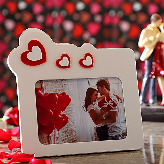 Buy/Send Floating Hearts Personalised Photo Frame Online- FNP