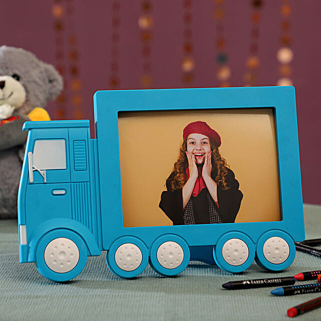 Buy/Send Personalised Blue Truck Photo Frame Online- FNP