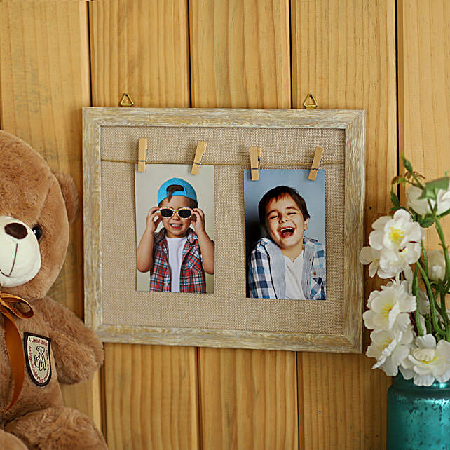 Buy/Send Personalised Off White Border Photo Frame Online- FNP