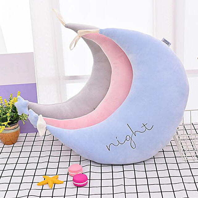 Buy/Send Pink Moon Shaped Pillow Online- FNP