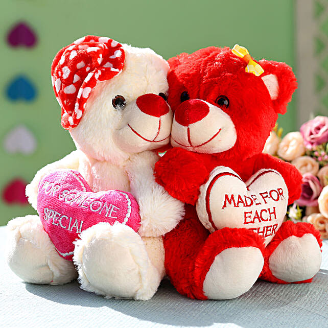 Buy/Send Made For Each Other Teddy Combo Online- FNP
