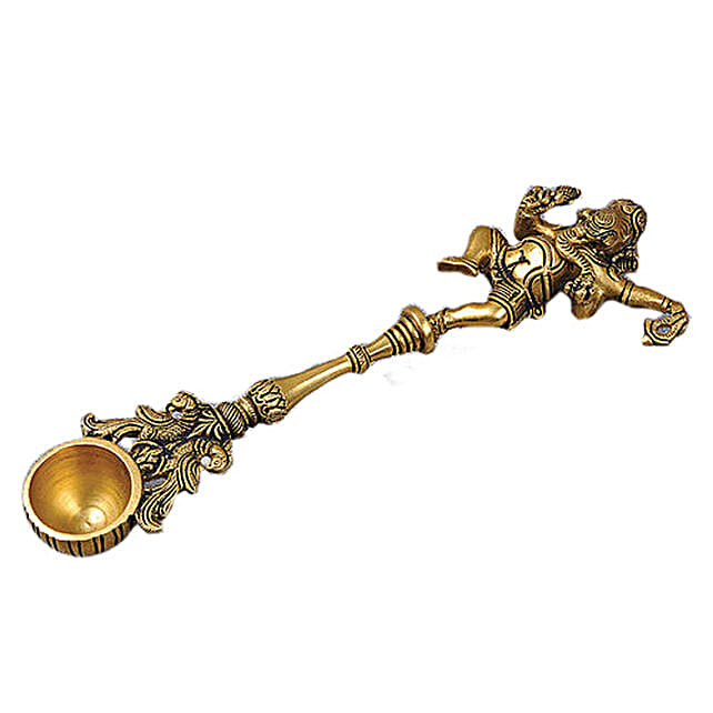 Buy/Send Brass Ganesha Holy Water Spoon Online- FNP