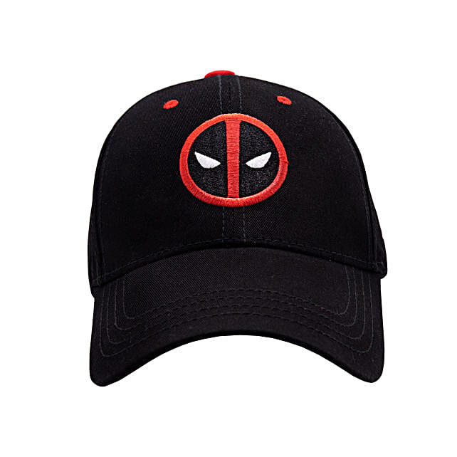 Buy/Send Black Deadpool Cap Online- FNP