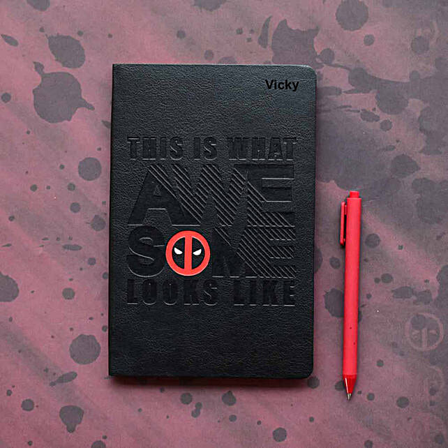 Buy/Send Black Deadpool Notebook Online- FNP