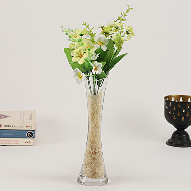 Buy/Send Ferns N Petals White Nargis Bunch Artificial Flower Online- FNP