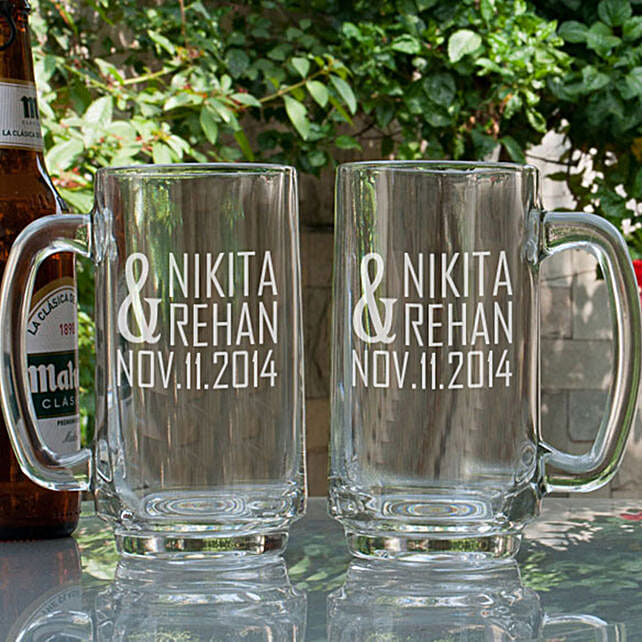 Buy/Send Special Date Personalised Beer Mugs Online- FNP