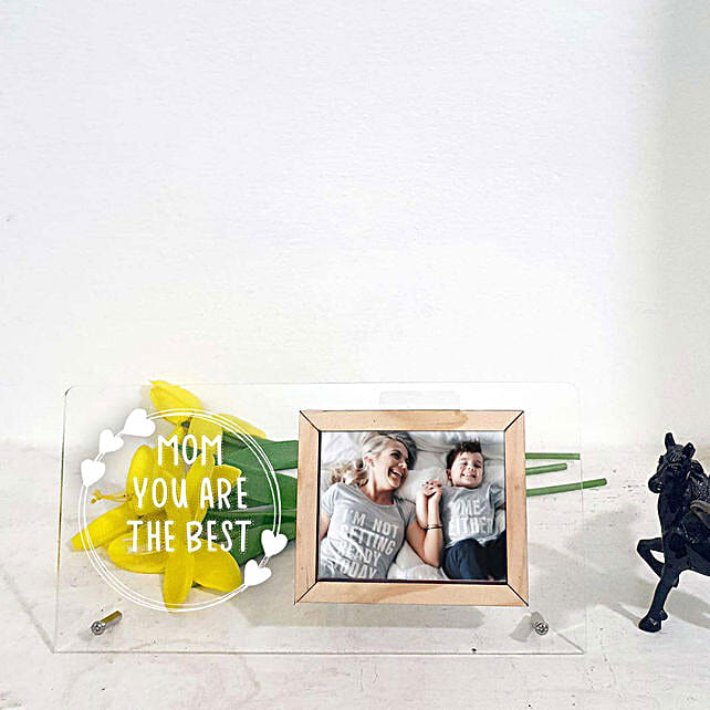 Buy/Send Best Mom Personalised Photo Frame Online- FNP